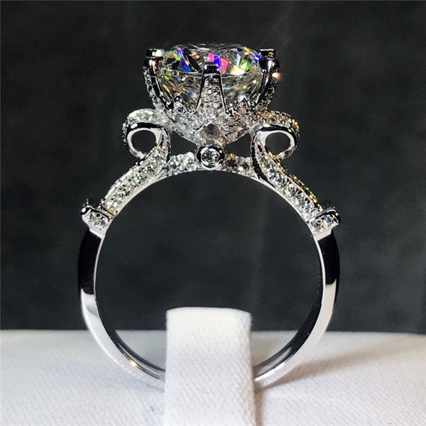 Ornate Royal Protea Moissanite Ring by Dazzling Delights